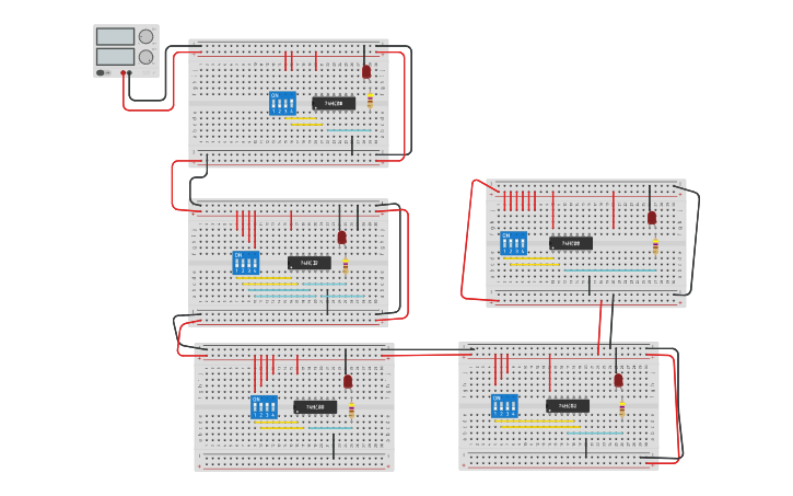 Circuit design Portas E Ou (And Or) | Tinkercad