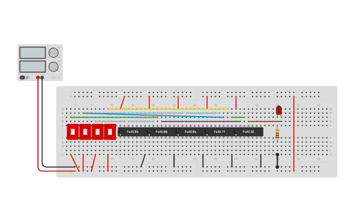 Circuit design Exercício 7-lista mapas | Tinkercad