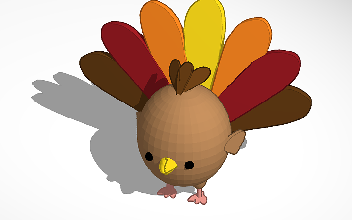 3D design Cute Turkey - Tinkercad