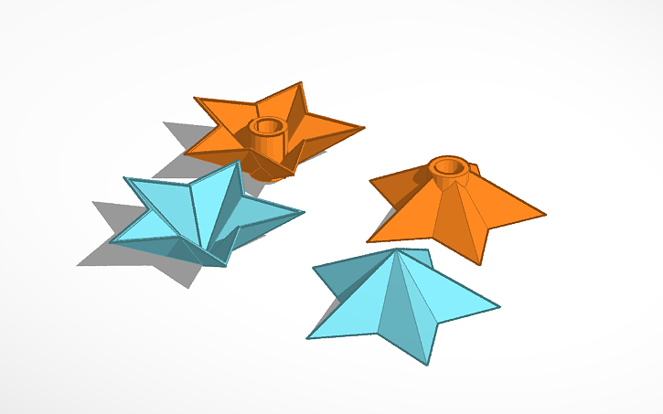 3D design Star Caps for garland of leds | Tinkercad