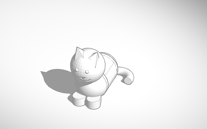 3D design cat - Tinkercad