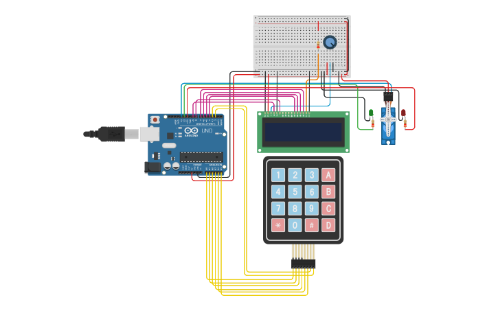 Circuit Design Door Lock System Using Servo Motor Keypad And Lcd