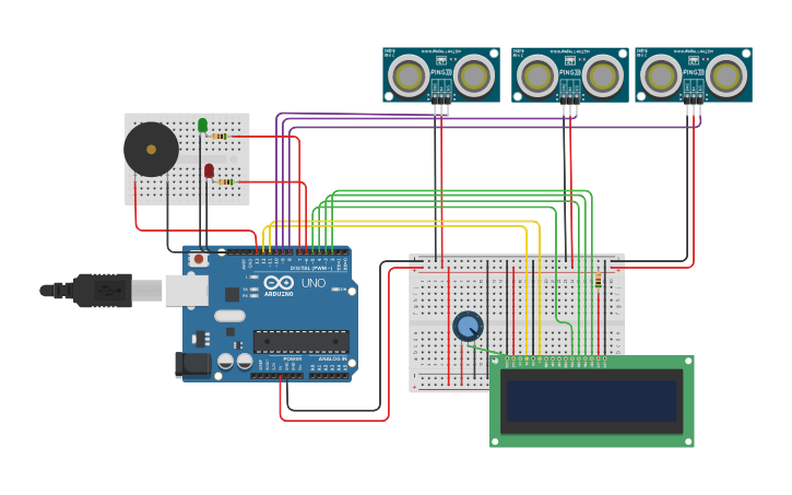 Circuit design IOT PROJECT CAR - Tinkercad