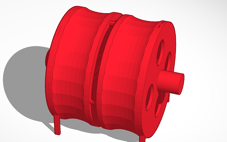3D design Universal nerf flywheels with whistle - Tinkercad