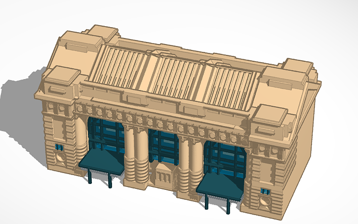 3D design Union Station Kansas City - Tinkercad
