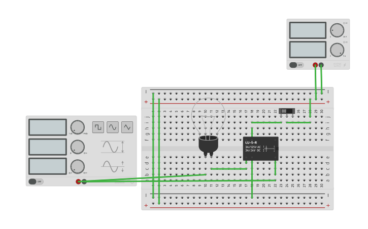Circuit design MONTAJE CON RELE - Tinkercad