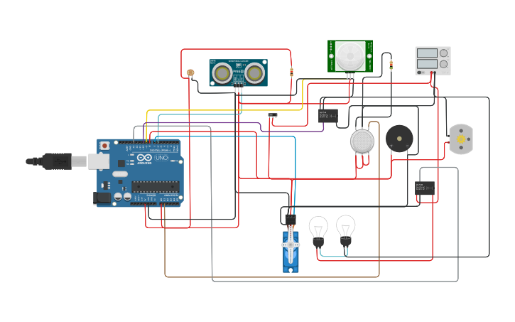 Circuit Design Smart Home Automation System Tinkercad