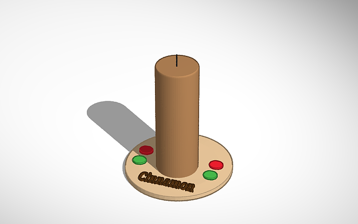 3D design Cute Cinnamon Candle for Tinkerdog's contest - Tinkercad
