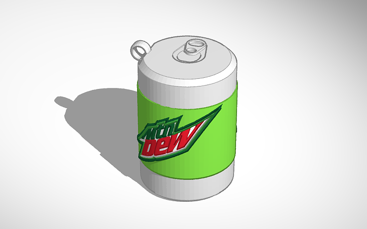3D design Mountain Dew Keychain - Tinkercad