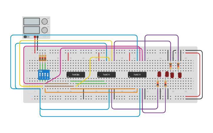 Circuit Design Ade 2 4 Line Decoder Tinkercad