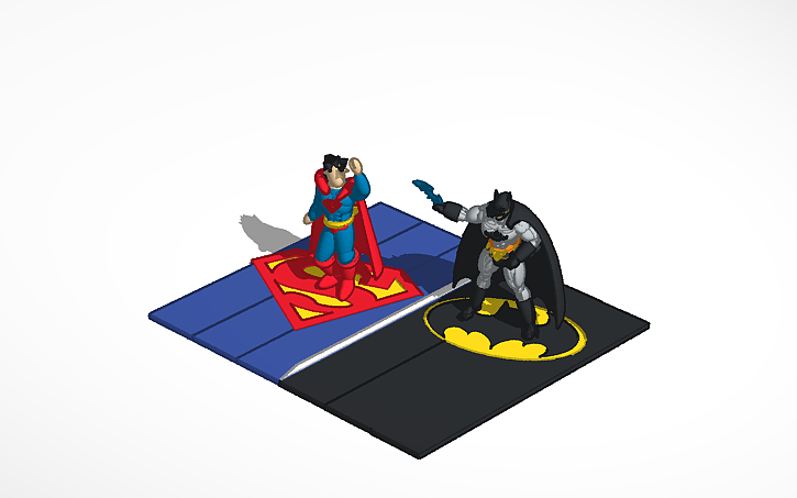 3D design Superman vs batman | Tinkercad