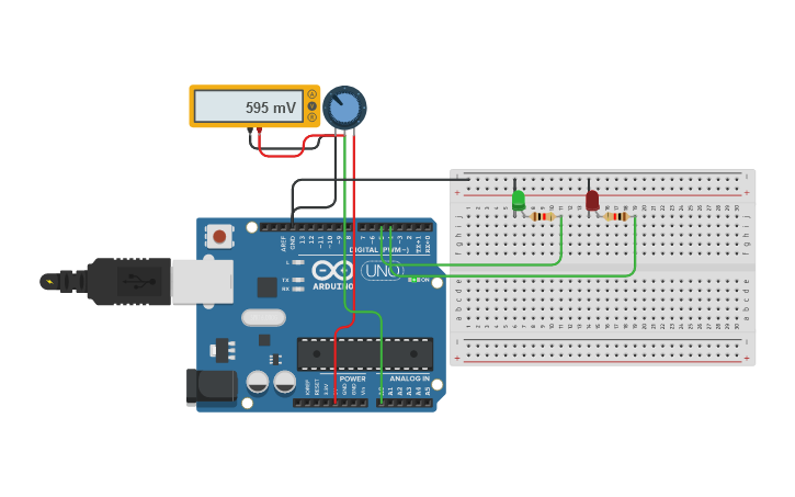 Circuit design analog_led - Tinkercad