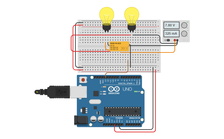 Circuit design Control Multiple Light bulbs by using Relay DPST ...