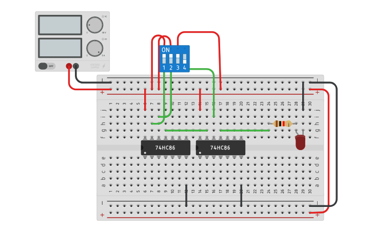 Circuit Design Xor Even Parity Generator Tinkercad