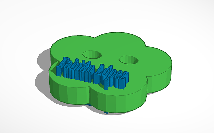 3D design Fabián López Flower button - Tinkercad
