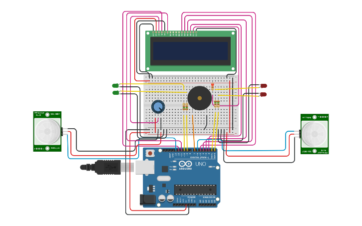 Circuit Design Visitor Counter Tinkercad