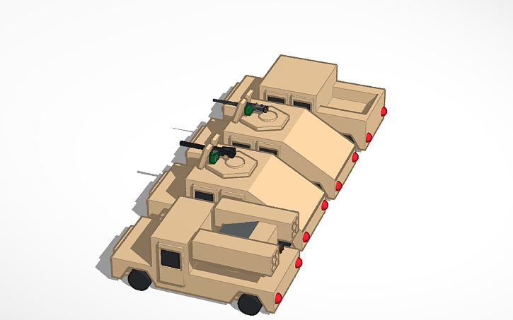 3D design HUMVEES 2 - Tinkercad