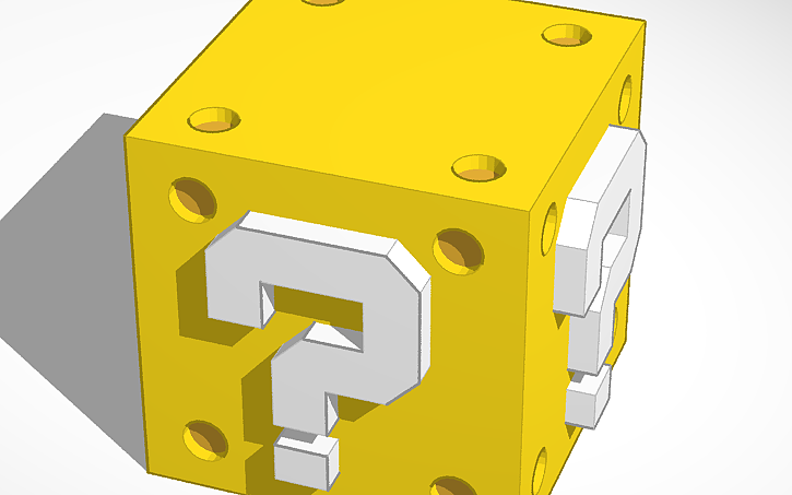 3D design Mario Mystery Cube - Tinkercad