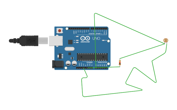 Circuit design light sensor - Tinkercad