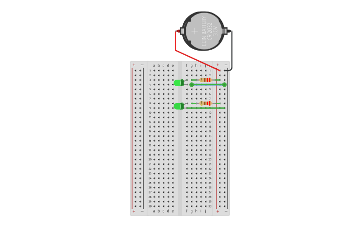Circuit Design Leds In Parallel Breadboard Tinkercad