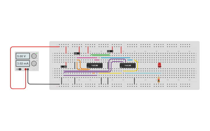 Circuit Design Nand Gate Tinkercad