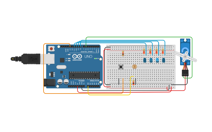 Circuit design Ejercicio 5 - Examen - Tinkercad