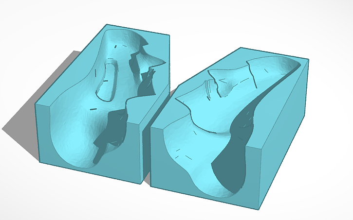 3D design Moai Mold - Tinkercad
