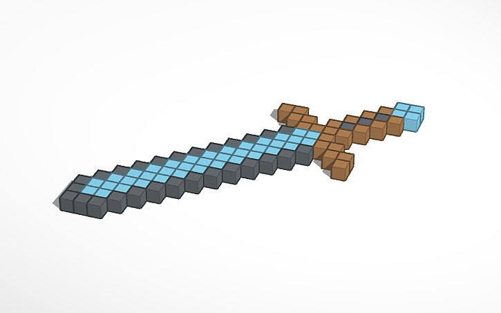 3D design diamond sword - Tinkercad