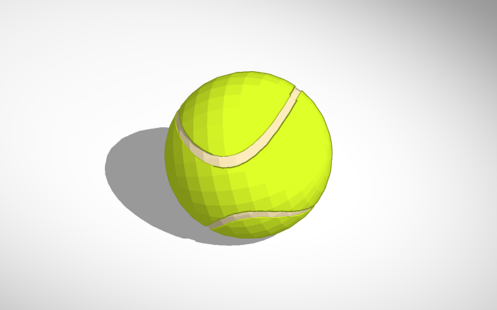 3D design tenis ball - Tinkercad
