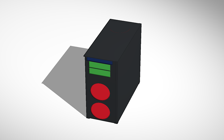 3D design Custom PC case 3.6 - Tinkercad