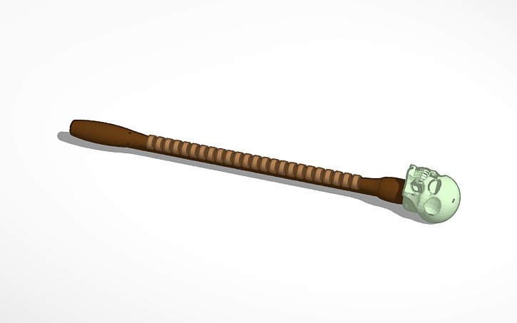 3D design Evil witch's magic staff - Tinkercad