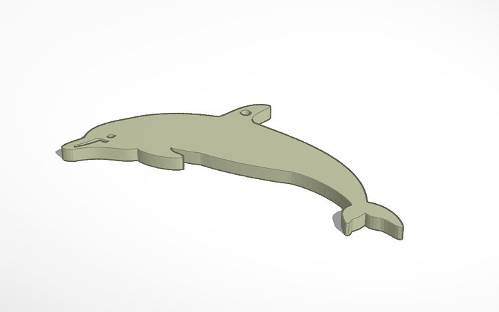 3D design Dolphin pendant - Tinkercad