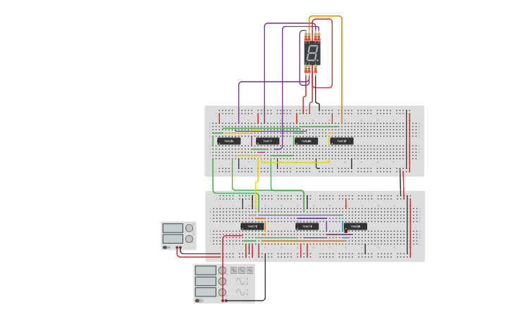 Circuit design 3-BIT-COUNTER - Tinkercad