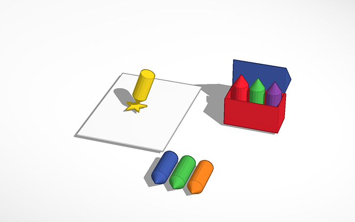 3D design Crayon Box - Tinkercad