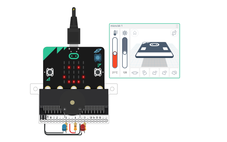 Circuit design Microbits | Tinkercad