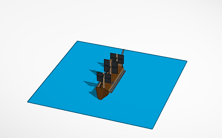 3D design Pirates Ship - Tinkercad