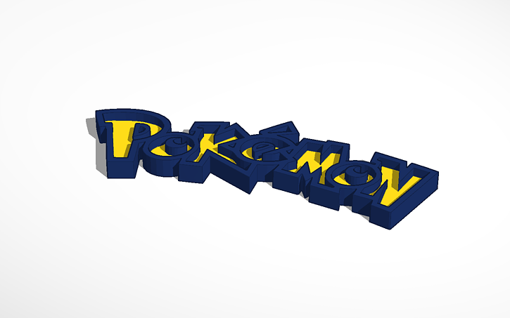 3D design Pokemon Logo - Tinkercad