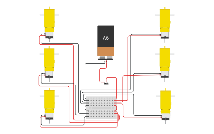 Circuit design Robot ROVER - Tinkercad