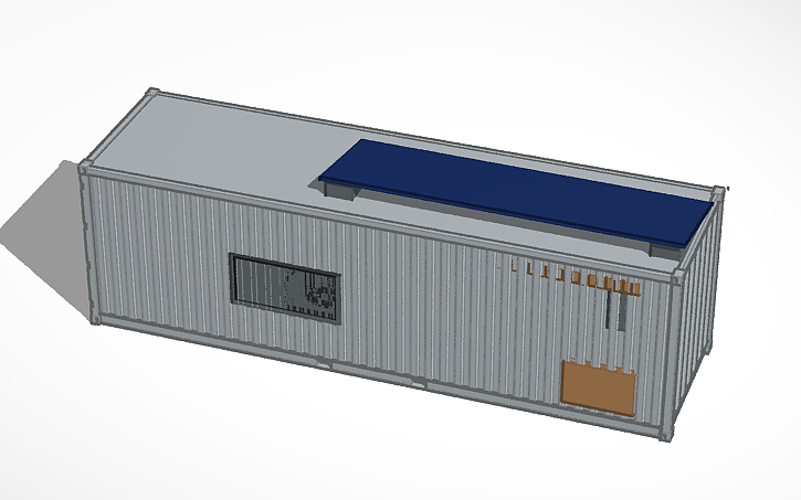 3D design Shipping Container Home (With Interior) - Tinkercad