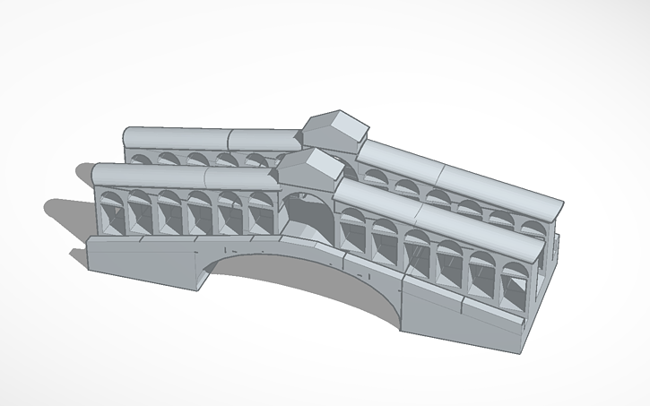 3D design Rialto Bridge - Tinkercad