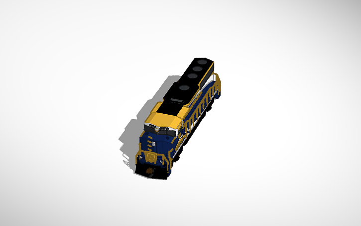 3D design Rocky Mountaineer GP40-2LW 8011 (Remaster) - Tinkercad