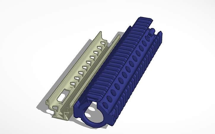 3D design dd mk18 handguard for ZVC m4a1 - Tinkercad