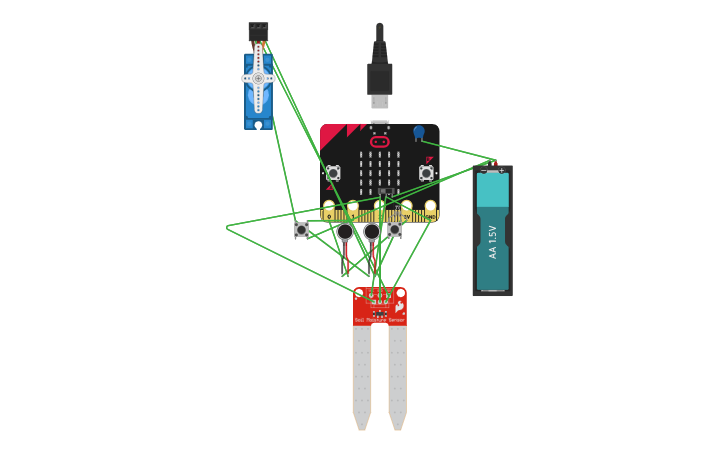 Circuit design Copy of micro:bit animation challenge - Tinkercad
