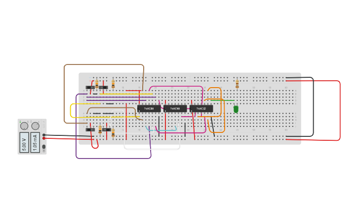 Circuit design Voting Machine TinkerCAD | Tinkercad