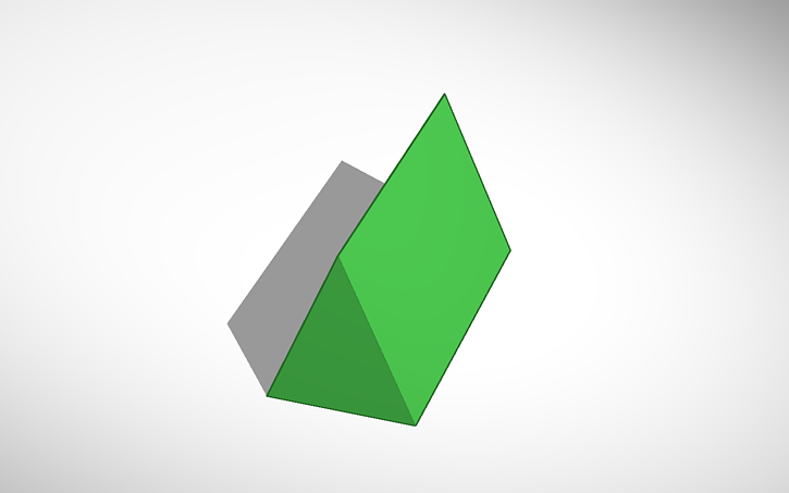 3D design triangular prism - Tinkercad