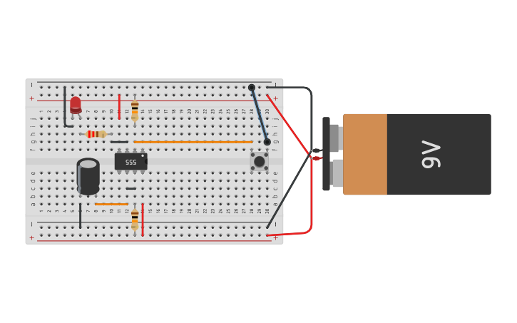 Circuit design 555 - Tinkercad