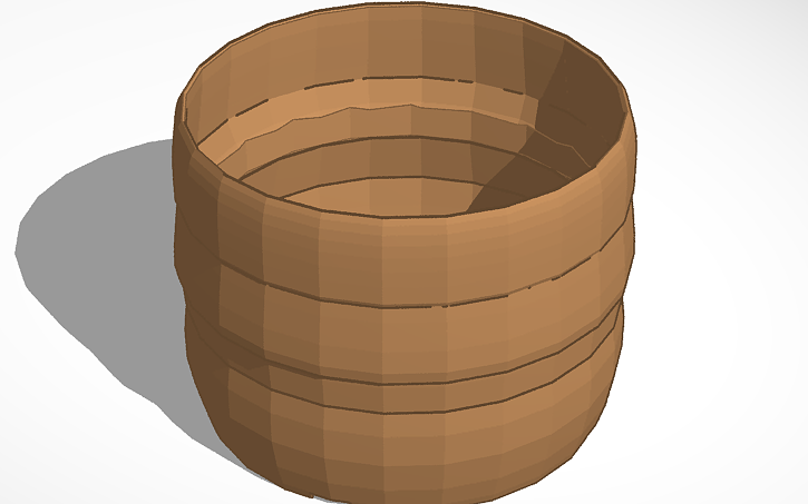3D design flower pot - Tinkercad