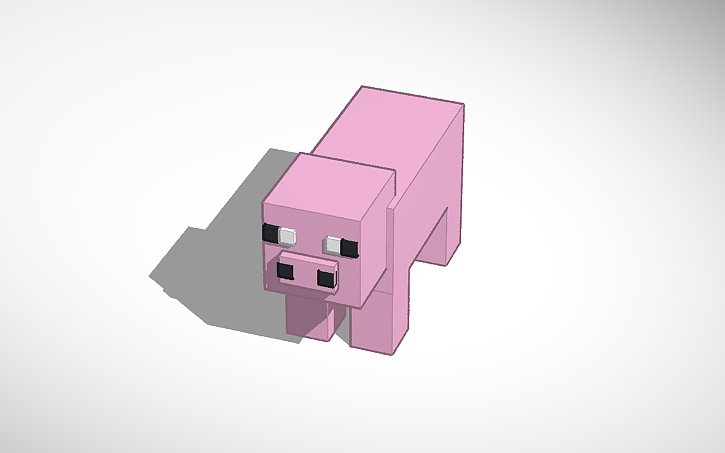 3D design Minecraft Pig :) - Tinkercad
