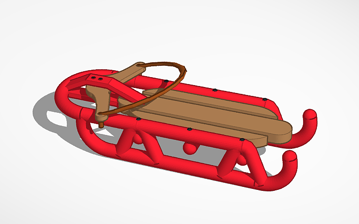 3D design Red Sled - Tinkercad