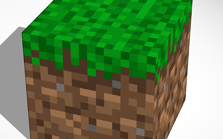 3D design Grass Block - Tinkercad